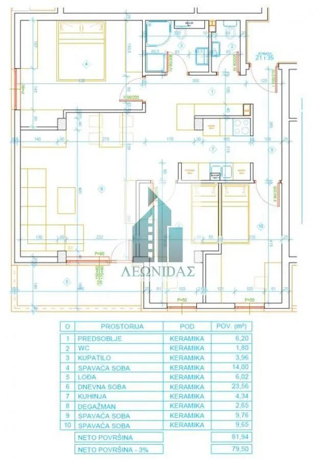 Prodaja, trosoban stan, 79m², Palilula, Niš