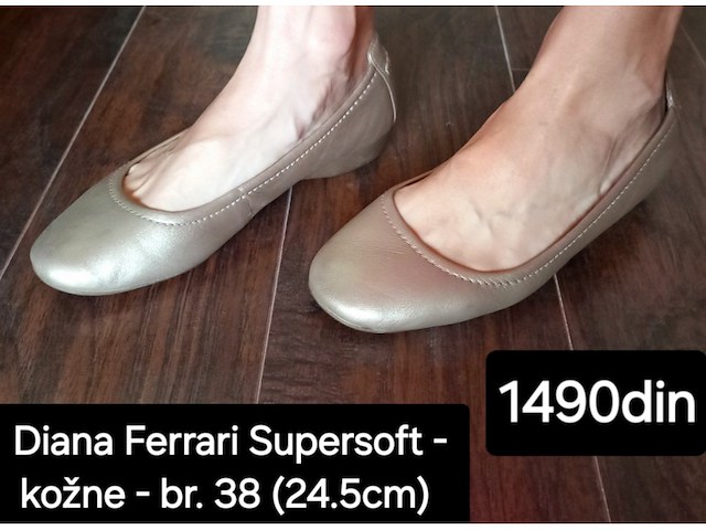 Diana Ferrari Supersoft baletanke kožne zlatne br. 38