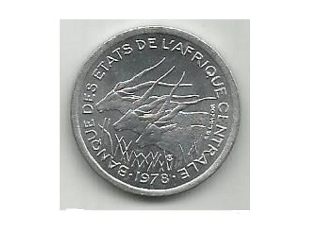 Central African States 1 franc CFA 1978. KM#8