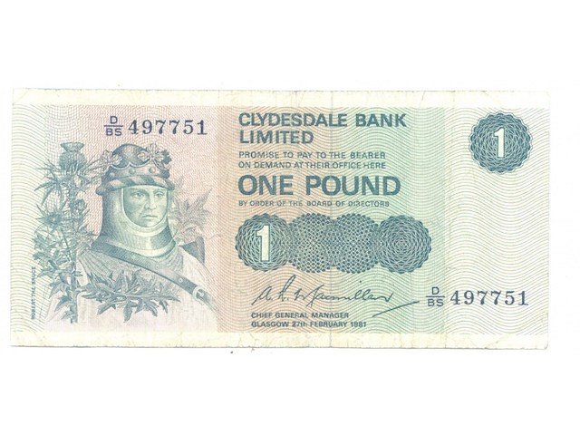 Skotska 1 pound 1981