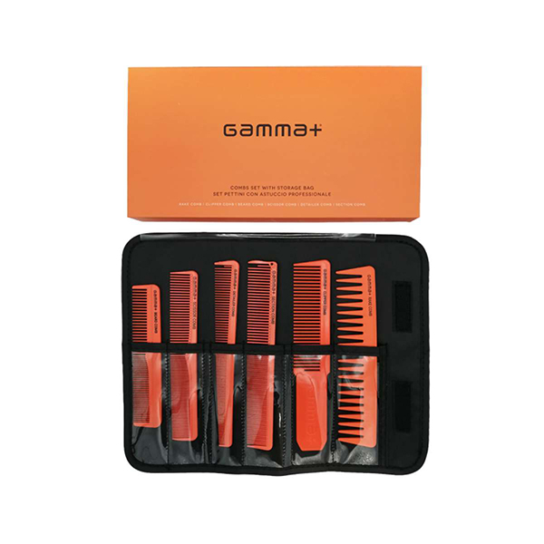 Set berberskih češljeva za kosu GammaPiu 5 kom - Narandžasti