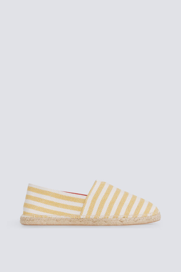 Gestreifte Espadrilles mit Gummizug