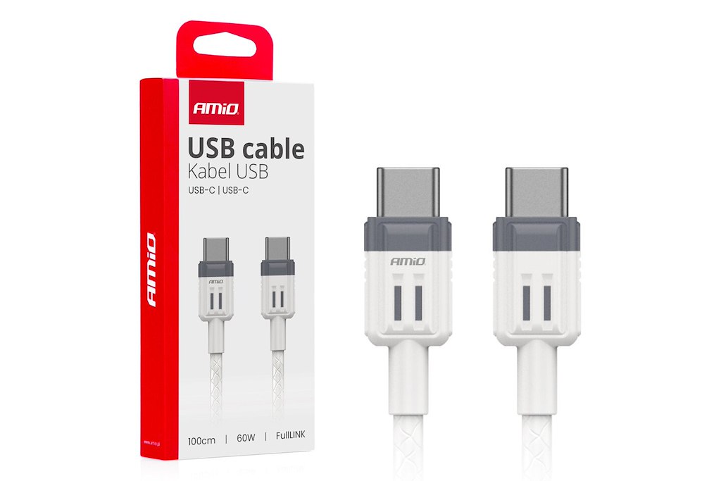 USB-C - USB-C kabl za punjenje 60V 100cm FullLINK AMIO-03908 ⚡ Brzo punjenje