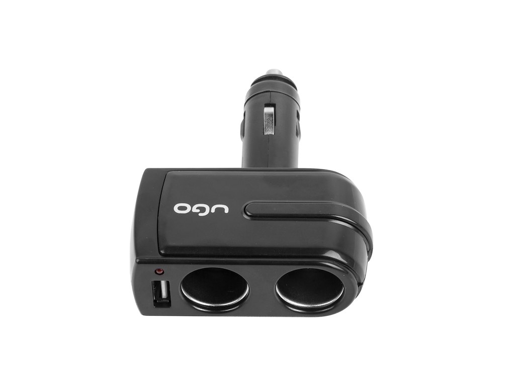 Ugo URS-1018 crni auto adapter 2x 12V/24V+USB A