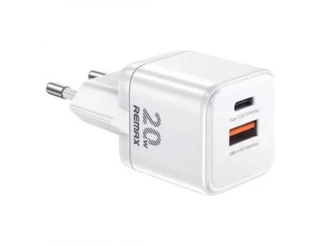 Remax CA-18 Punjač sa mobilni telefon USB-A/C 20W beli