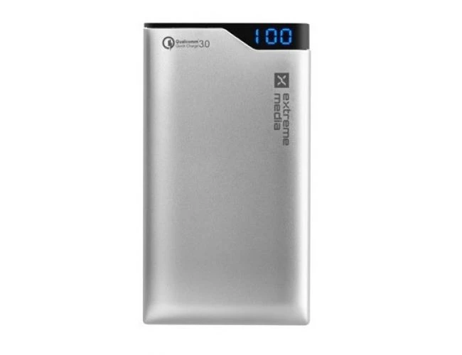 Natec Extreme Media QC-60 (NPB-0797) Qualcomm Quick Charge 3.0, Li-Polymer Power Bank 6000 mAh Sivi