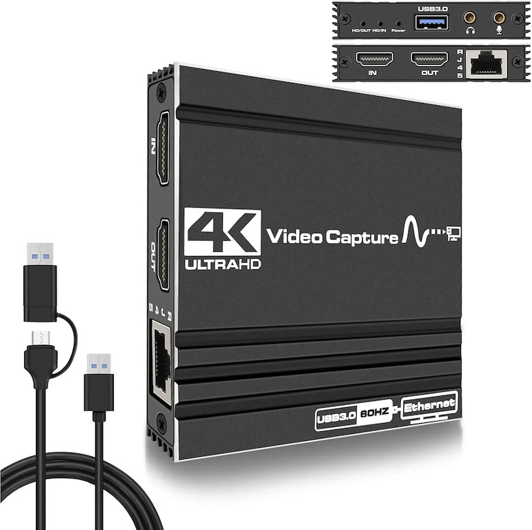 SYONG 4K HDMI USB 3.0 Capture Card sa RJ45 mrežnim ulazom za snimanje