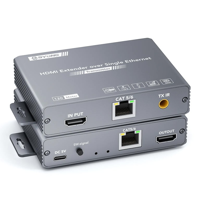 SYONG 4K 30Hz HDMI extender 120m preko CAT5e/6 kabla IR i 1-to-N podrška
