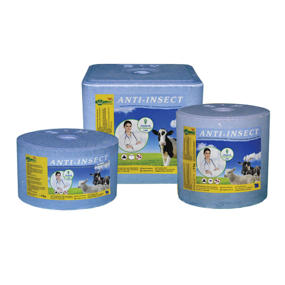 MINERALNI BLOK-LIZALICA ANTI INSECT 5 kg za goveda, konje, ovce, koze
