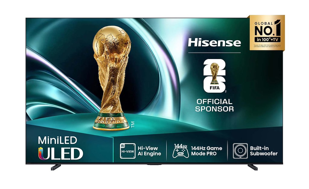 Hisense 85U7Q (85"/215cm) 4K UHD Mini-LED QLED 144Hz Gaming VIDAA Smart televizor