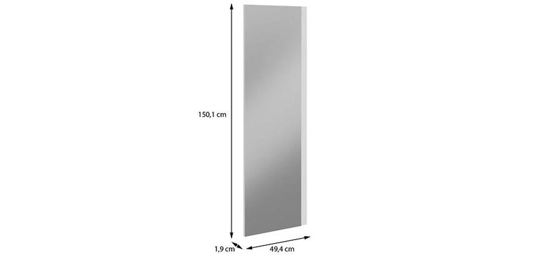 Moduklix fronta ormara sa ogledalom 49.4x1.9x150.1 cm bela