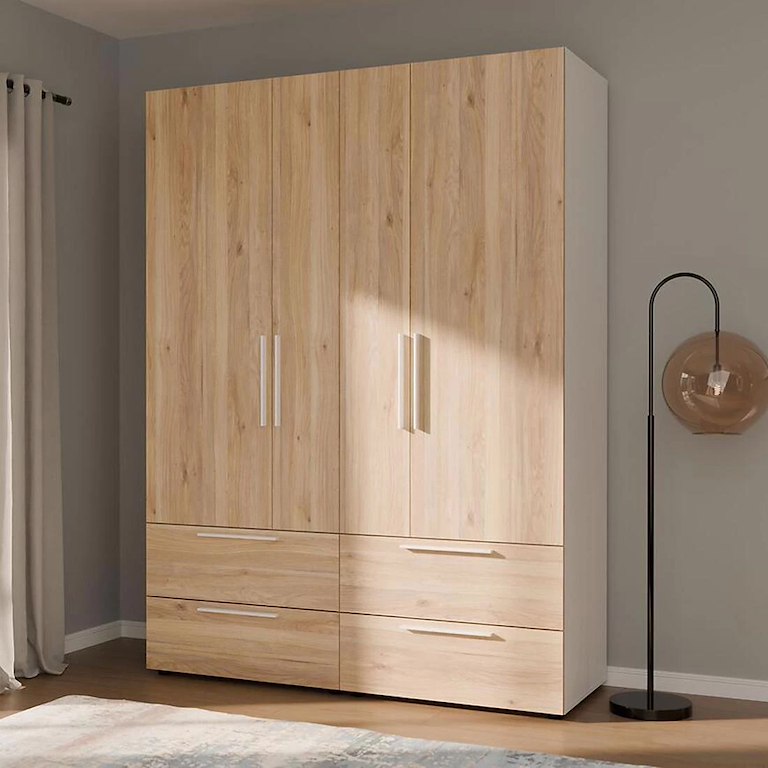 Moduklix fronta garderobera 201.3x24.4 cm bela