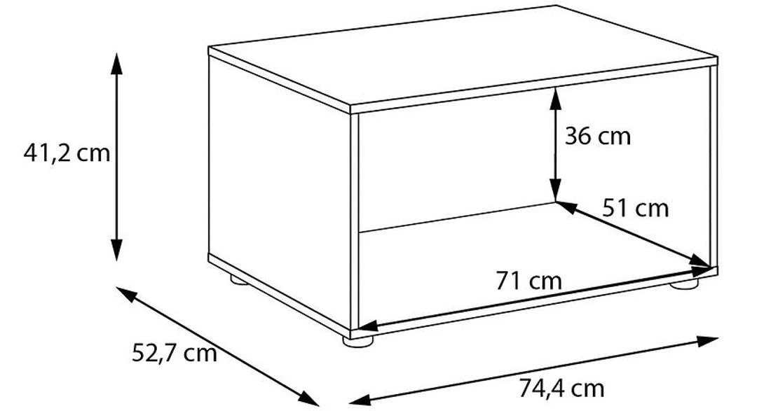 Moduklix stalak garderobera 74.4x41.2 cm moubella hrast
