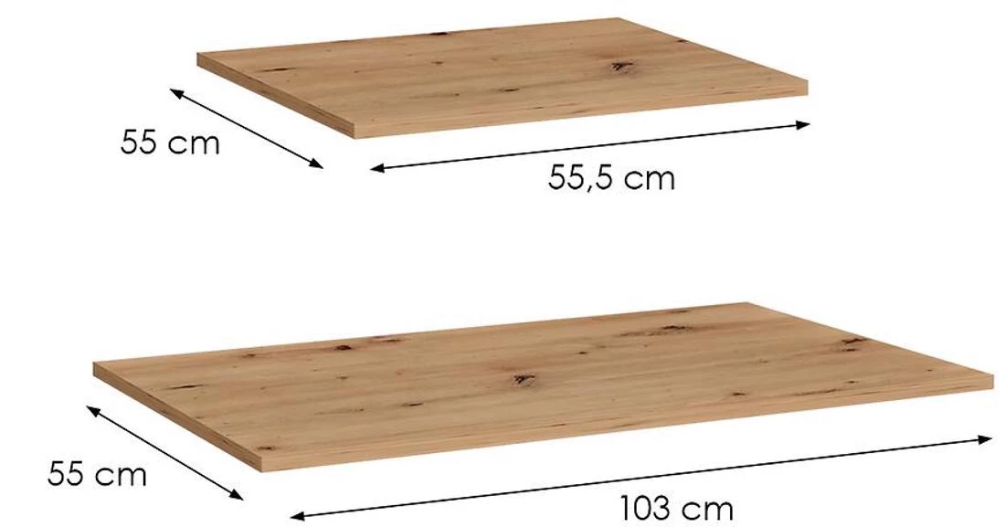 Marbella/Alicante 250 set polica za ormar 55,5/103x55x3,5 cm zanatski hrast