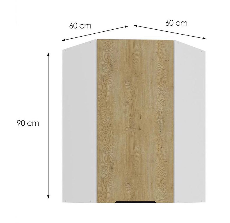 Cremona Bh kuhinjski ormaric 60X60 GN-90 1F (45°)