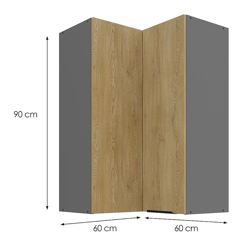 Cremona ANT kuhinjski ormaric 60X60 GN-90 2F (90°)