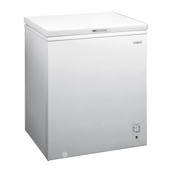 Horizontalni zamrzivač Vivax CFR-143, 143 l, Širina 60 cm, Mod frižidera od 8°C do 2°C, Bela boja