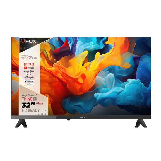 Televizor Fox 32WOS625D, 32″ (81cm), HD Ready, Smart, Magic Remote, Crna boja