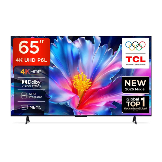 Televizor TCL 65P6L, 65" (163,9cm), 4K Ultra HD 3840 x 2160p, Direct LED, Google TV, Crna boja