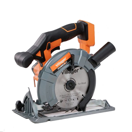 Ručna kružna testera Villager ACCU FUSE VLN 1620, 060100, 18V, Li-ion, 3650rpm, Bez baterije, Boja narandžasto/crna