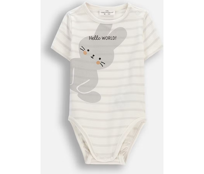 COCCODRILLO BODI ZA BEBE HELLO WORLD UNISEX NEWBORN 086