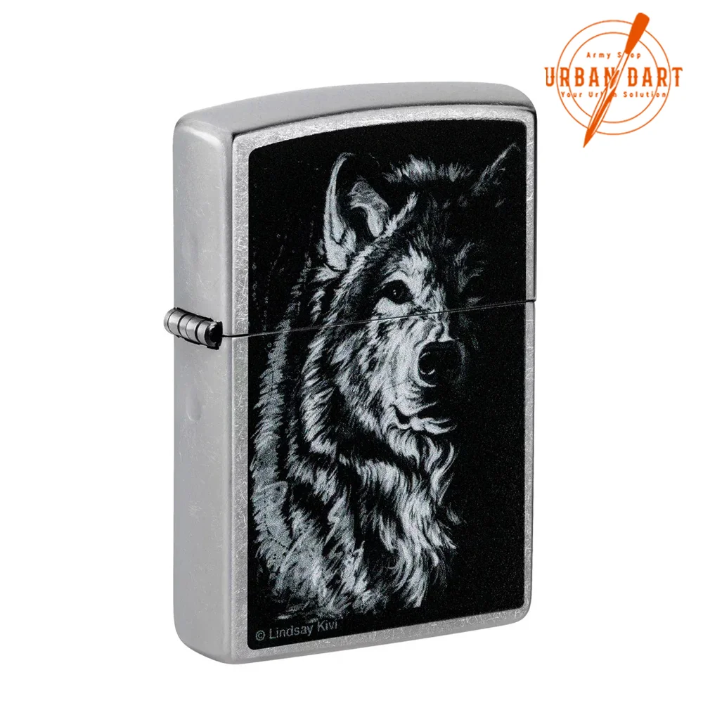 ZIPPO LINDSAY SHADOW WOLF DESIGN 46149