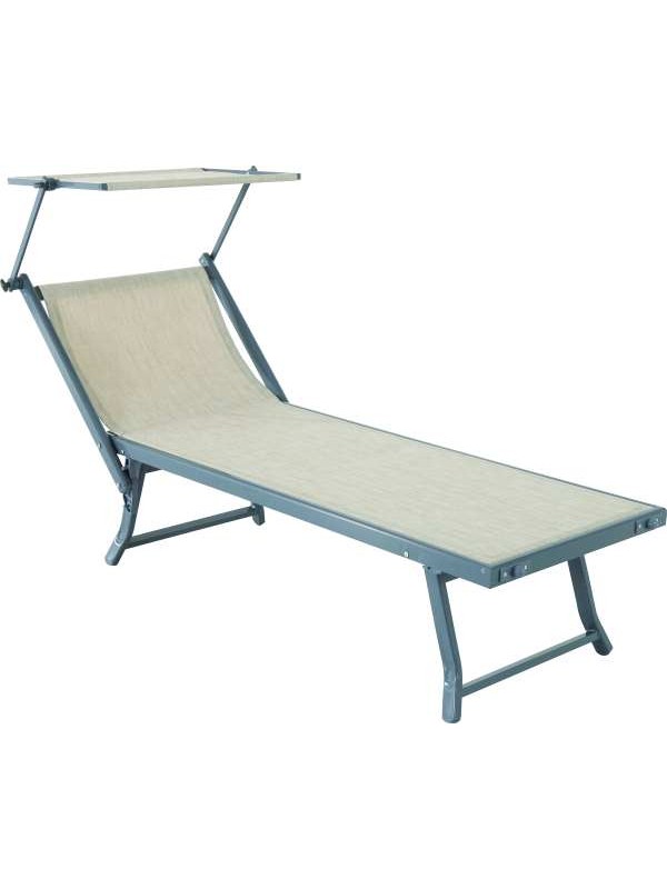 Aluminijumska ležaljka za plažu BALI – bež/braon, 41242