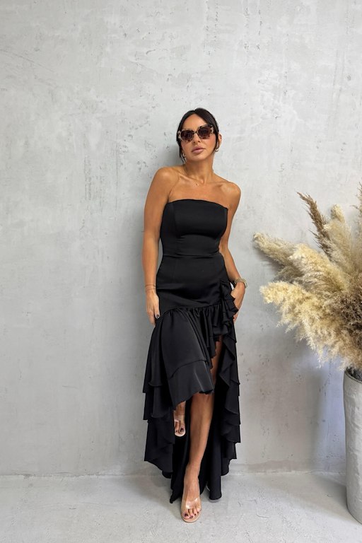 GEMMA BLACK SATENSKA KORSET HALJINA U FLAMENKO STILU