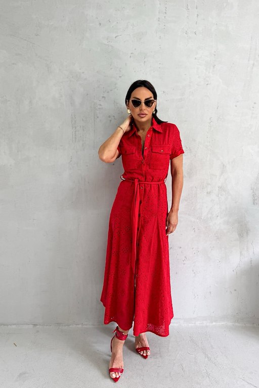LISA RED MIDI HALJINA SA VEZENIM DETALJIMA