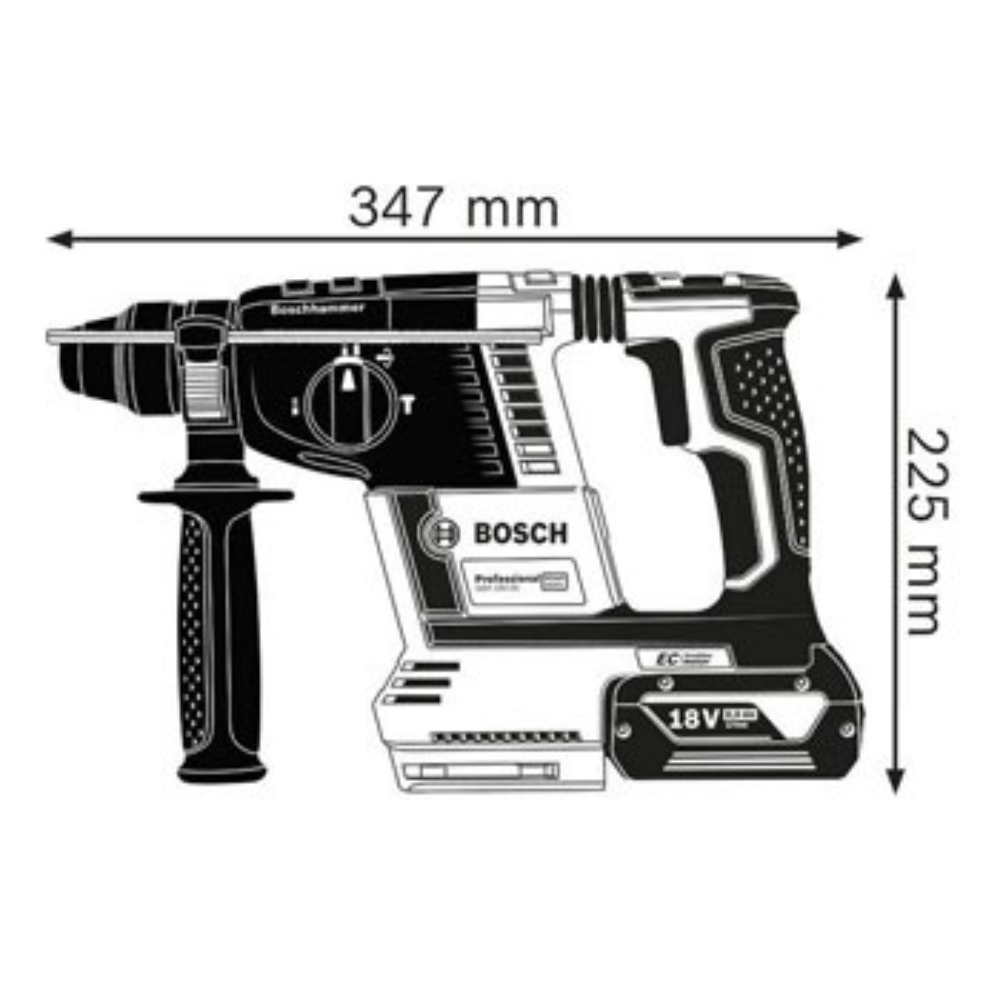 Bosch – Akumulatorski elektro-pneumatski čekić za bušenje GBH 18V-26, kofer, 0611909003
