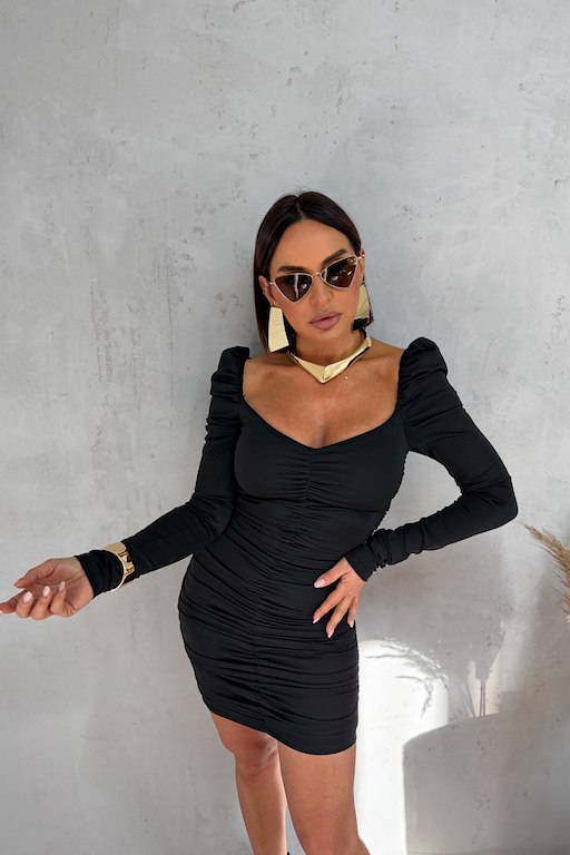 TRACY BLACK MINI ELEGANTNA HALJINA DUGIH RUKAVA