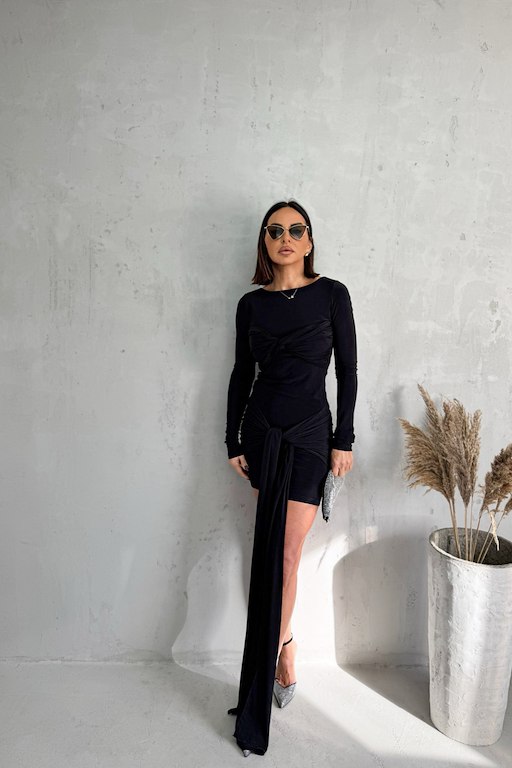 ANALIA BLACK MINI HALJINA DUGIH RUKAVA