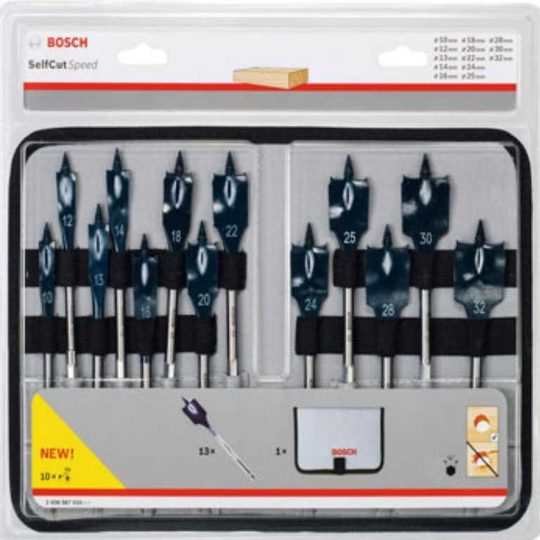 Bosch – Set pljosnatih burgija, SelfCut Speed , 13 komada – 2608587010