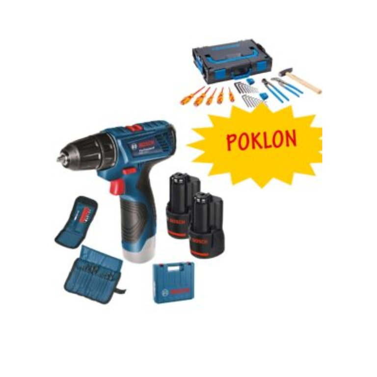 Bosch Aku bušilica-šrafilica GSR 120-LI + kofer + gedore, 06019F004