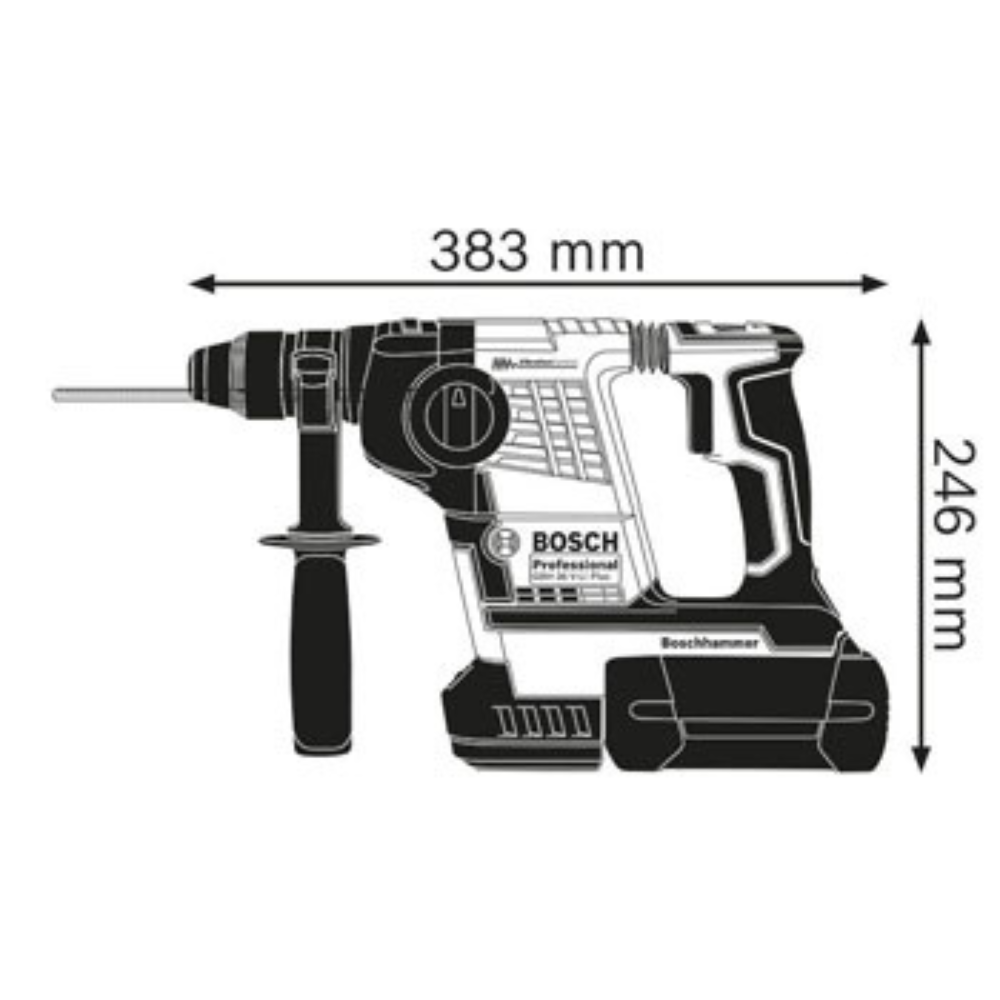 Bosch Aku. elektro-pneumatski čekić za bušenje sa SDS-plus prihvatom GBH 36 V-LI Plus Professional, 0611906002