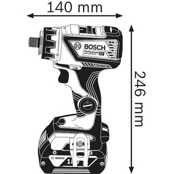 Bosch Akumulatorska bušilica-odvrtač GSR 18V-60 FC – L-BOXX 136, 06019G7101