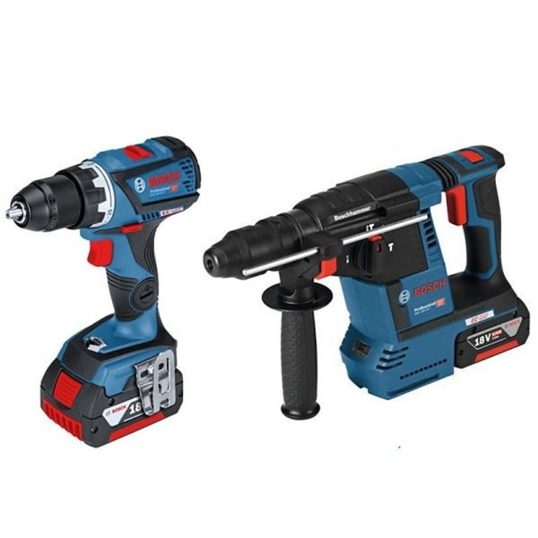 Bosch set alata 18V GSR 18V-60 C+ GDR 18V + GBH 18V-26+ GWS 18-125 V-LI + GKS 18 V-LI + 3 x GBA 18V 5.0Ah + GAL 1880 CV + Torba