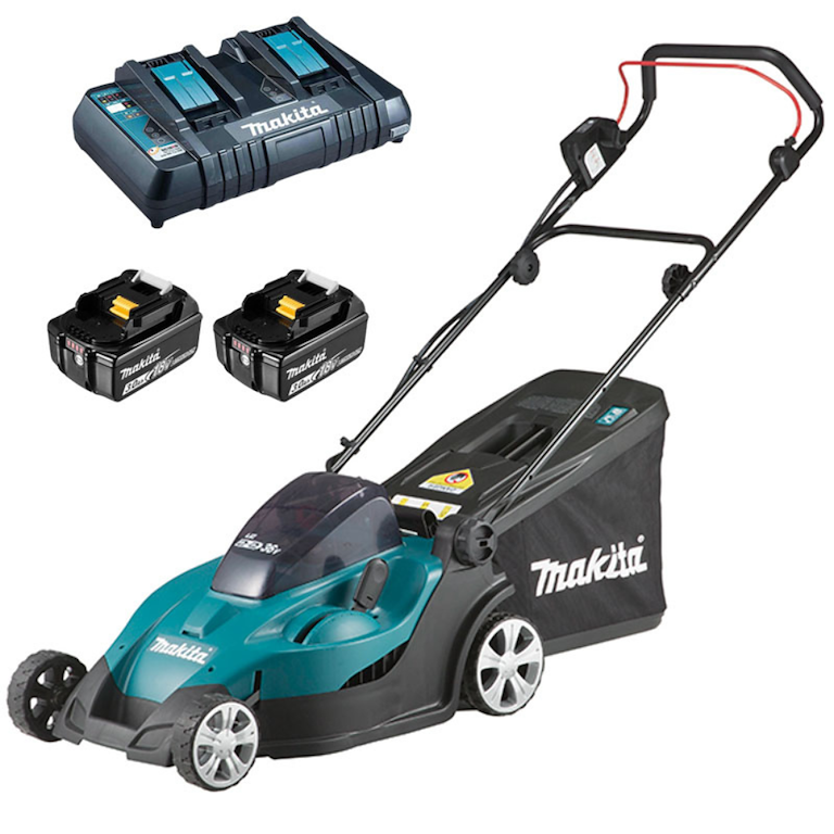 Makita Aku . kosilica za travu DLM382Z+DCRC+ 2xBL1830B 3Ah