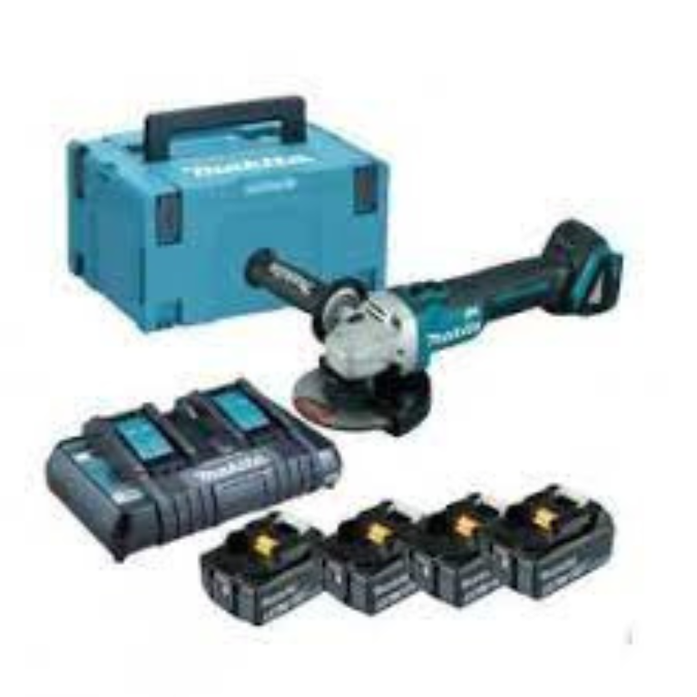 Makita Aku brusilica DGA504Z+ baterija 3×5.0Ah + punjač DC18RD+ kofer Makpac4