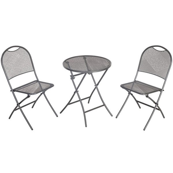 Metalni balkon set sivi – CAFE LATTE, 047122