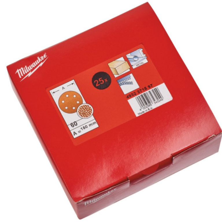 Milwaukee – Brusni papir za ekscentričnu brusilicu 125 mm, okrugli, G 40, 25 kom – 4932371470