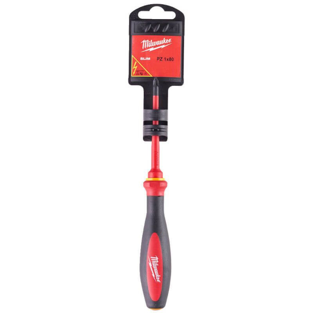Milwaukee – Izolovani šrafciger, VDE Slim, PZ1 x 80 mm, Pozidriv – 4932471450