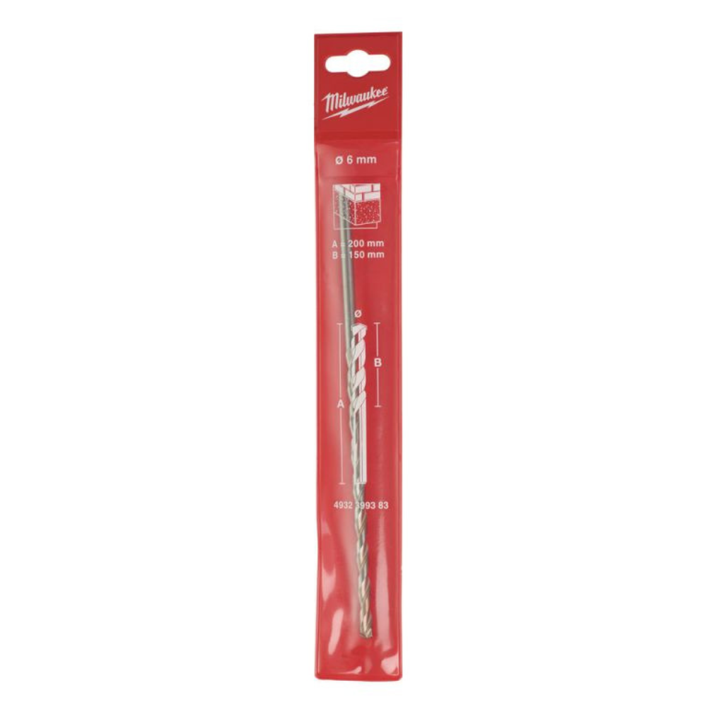Milwaukee – Udarna burgija za beton, 2 – rezne, 6 x 150/200 mm – 4932399383
