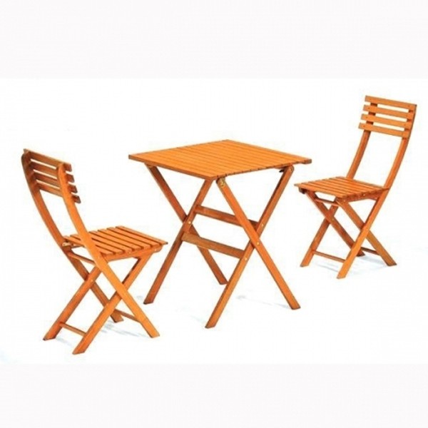 Sto + dve stolice drveni – BISTRO SET, 35444
