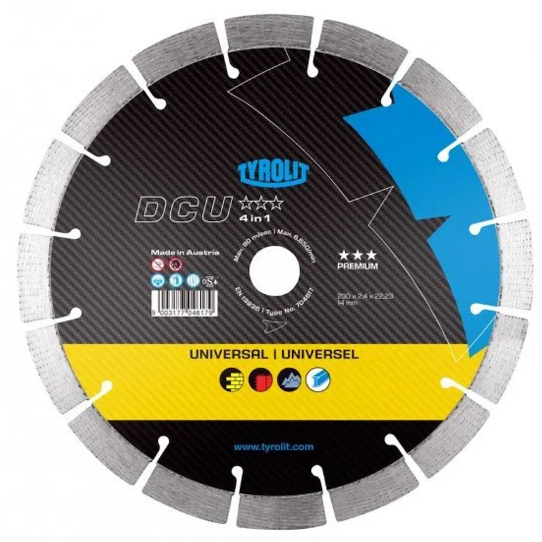 Tyrolit – Dijamantska ploča Univerzalna 4u1 TGD 400×3.2×25.4 Premium – 59545