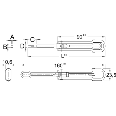 Unior Alat za konektore sa simetričnom viljuškastom glavom 144mm, 621004