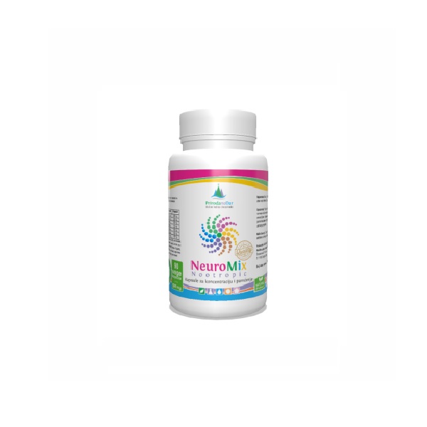 NEUROMIX NOOTROPIC KAPSULE ZA KONCENTRACIJU I PAMĆENJE PRIRODA NA DAR 90 KAPSULA