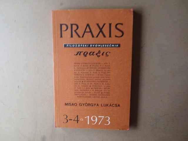 PRAXIS FILOZOFSKI ČASOPIS 3 / 4 - 1973