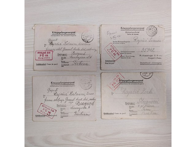 Dopisnice, pisma iz logora WW II