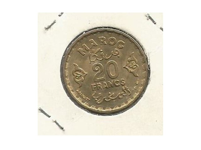 a5 Morocco 20 francs 1371 (1952) UNC/AUNC Y#50